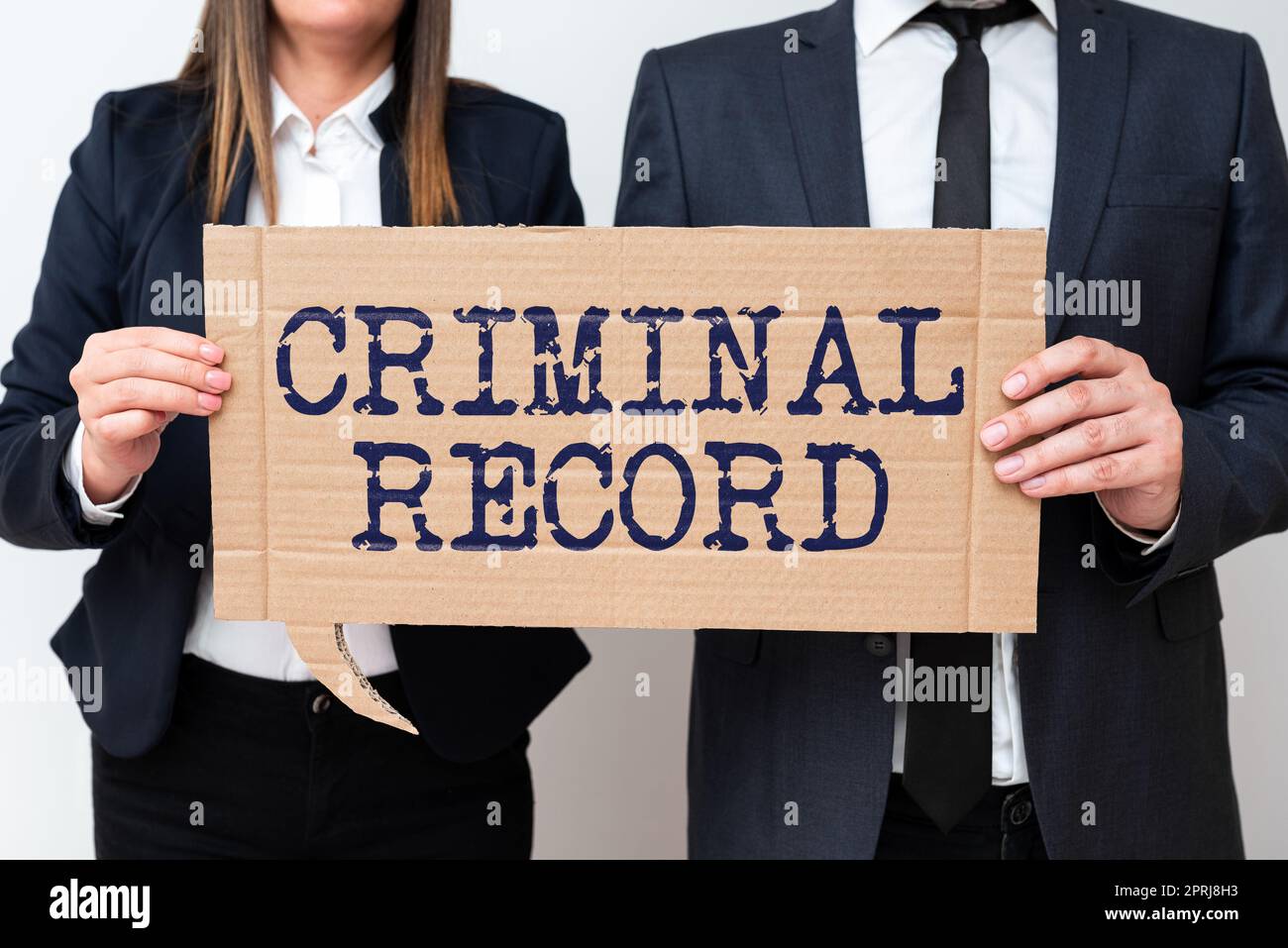 Sign displaying Criminal Recordprofile of a person criminal history ...