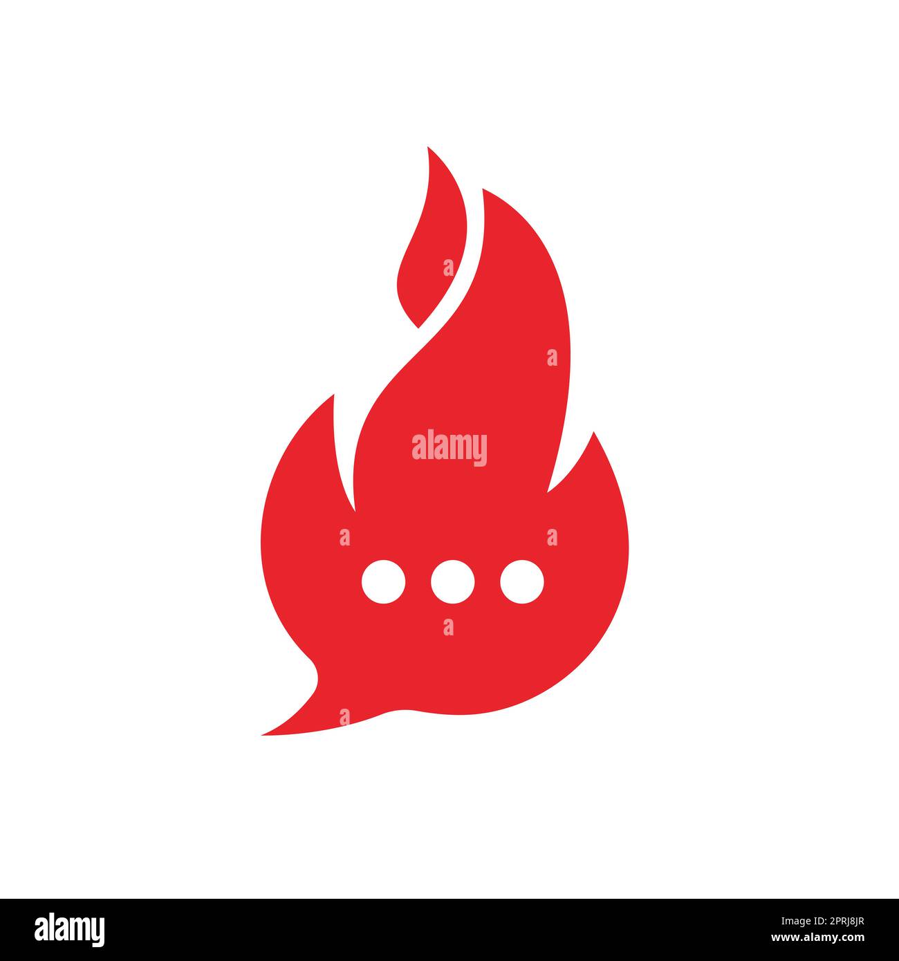 Hot talk vector logo design. Fire chat icon logo design concept Stock ...