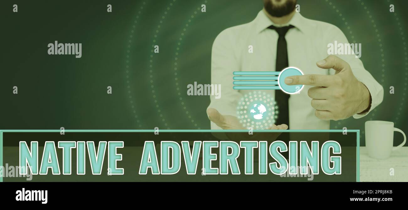 Inspiration showing sign Native AdvertisingOnline Paid Ads Match the ...