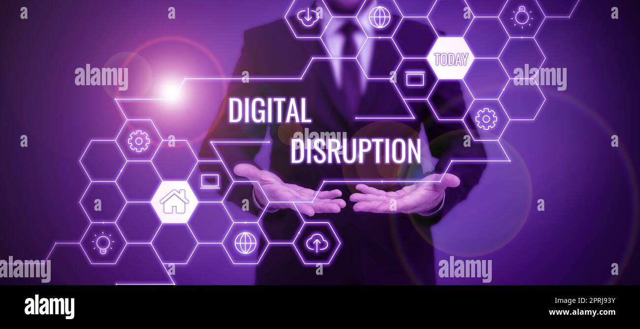 Conceptual caption Digital DisruptionChanges that affect technology ...