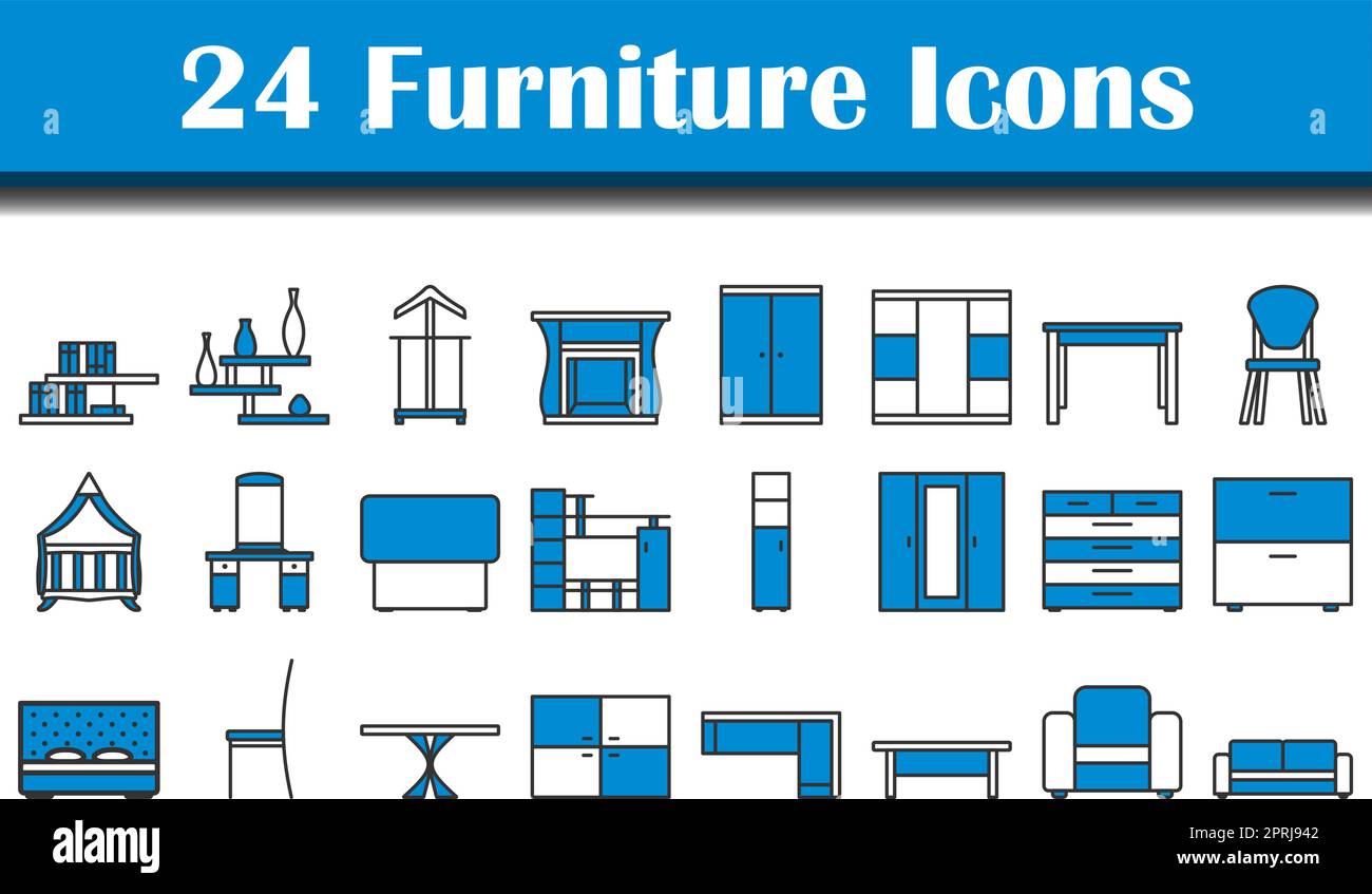 Furniture Icon Set Stock Vector Image & Art - Alamy