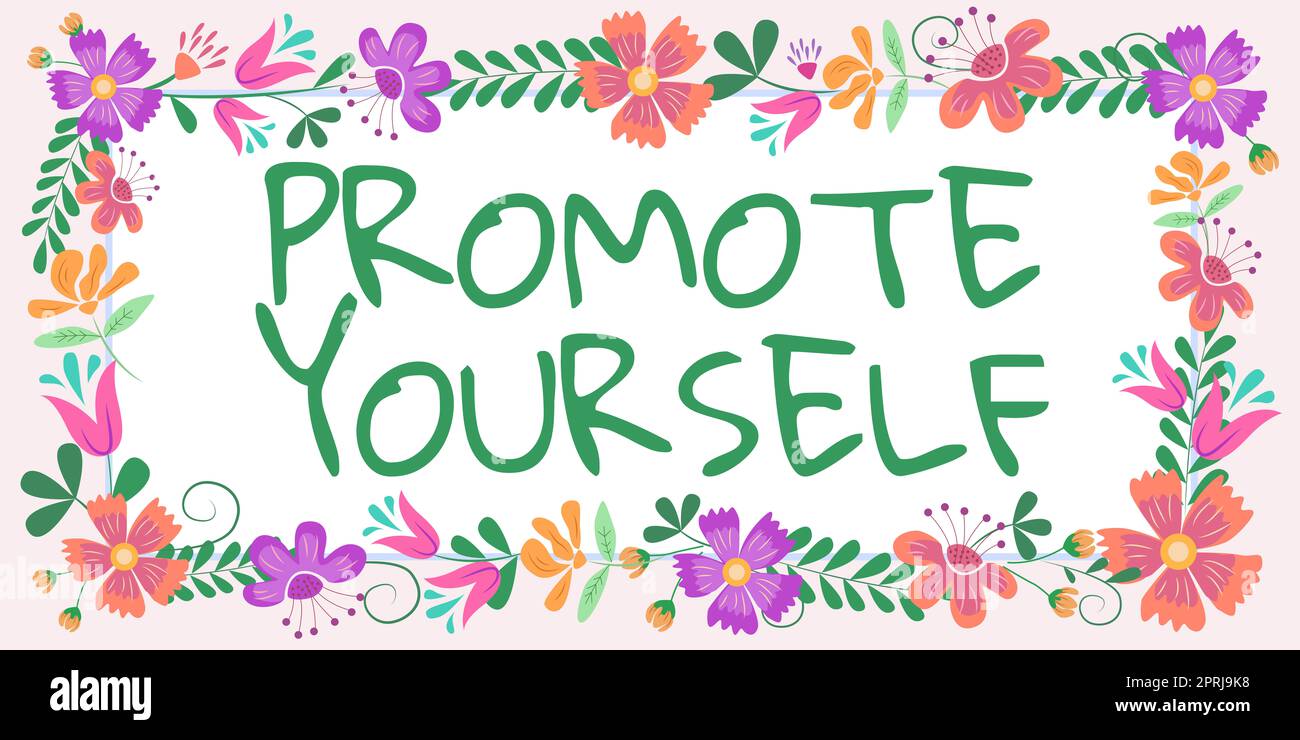 Conceptual display Promote Yourselfmarket and introduce to others ...