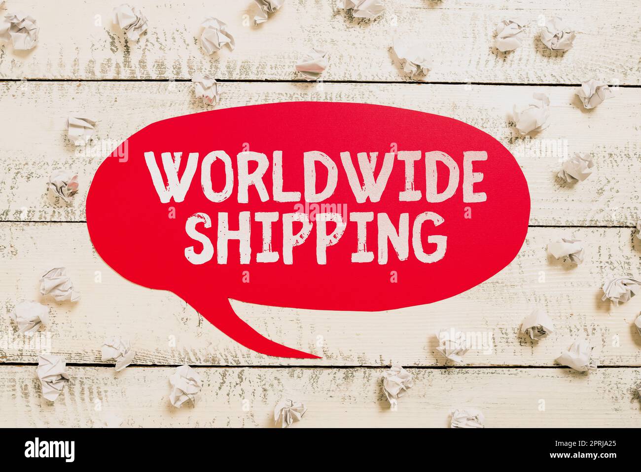 Text caption presenting Worldwide ShippingSea Freight Delivery of Goods ...