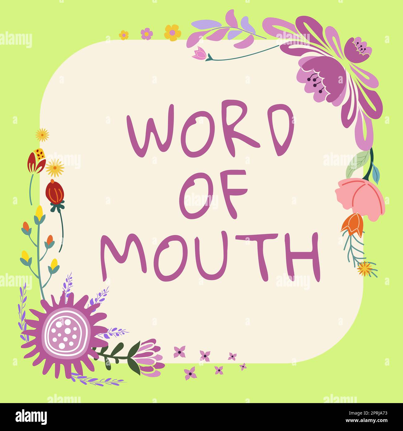 Text sign showing Word Of Mouth. Business idea Oral spreading of ...