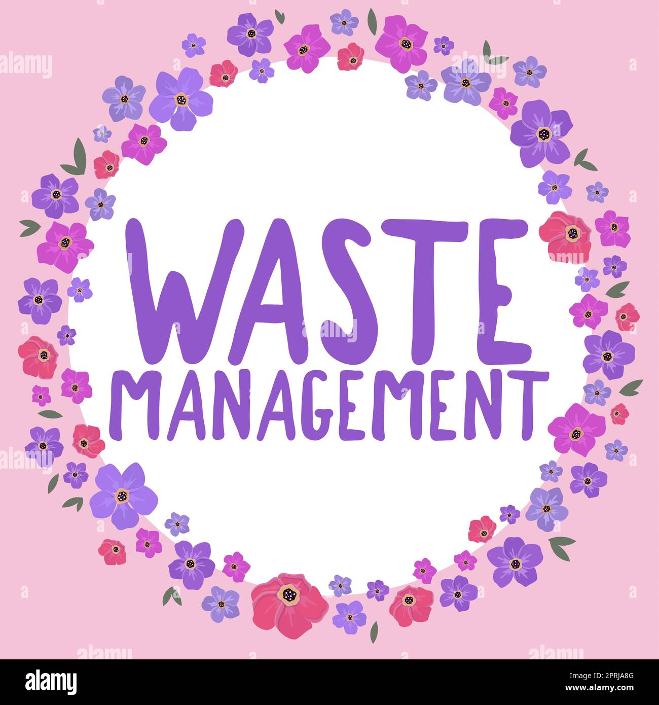 Text sign showing Waste Managementactions required manage rubbish ...