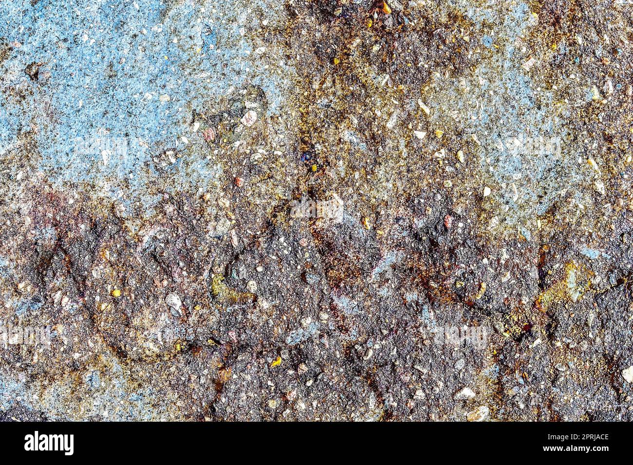 Detailed close up surface of rusty metal and stone with lots of ...