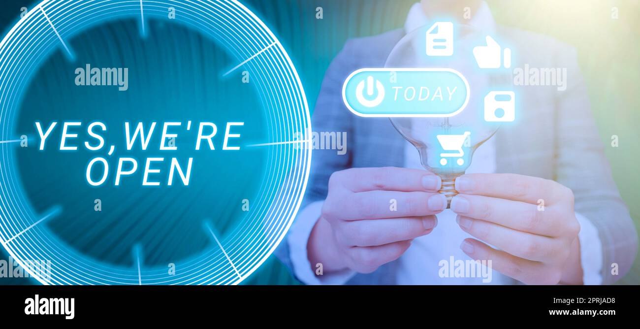 Writing displaying text Yes, We re are Openanswering on client that ...