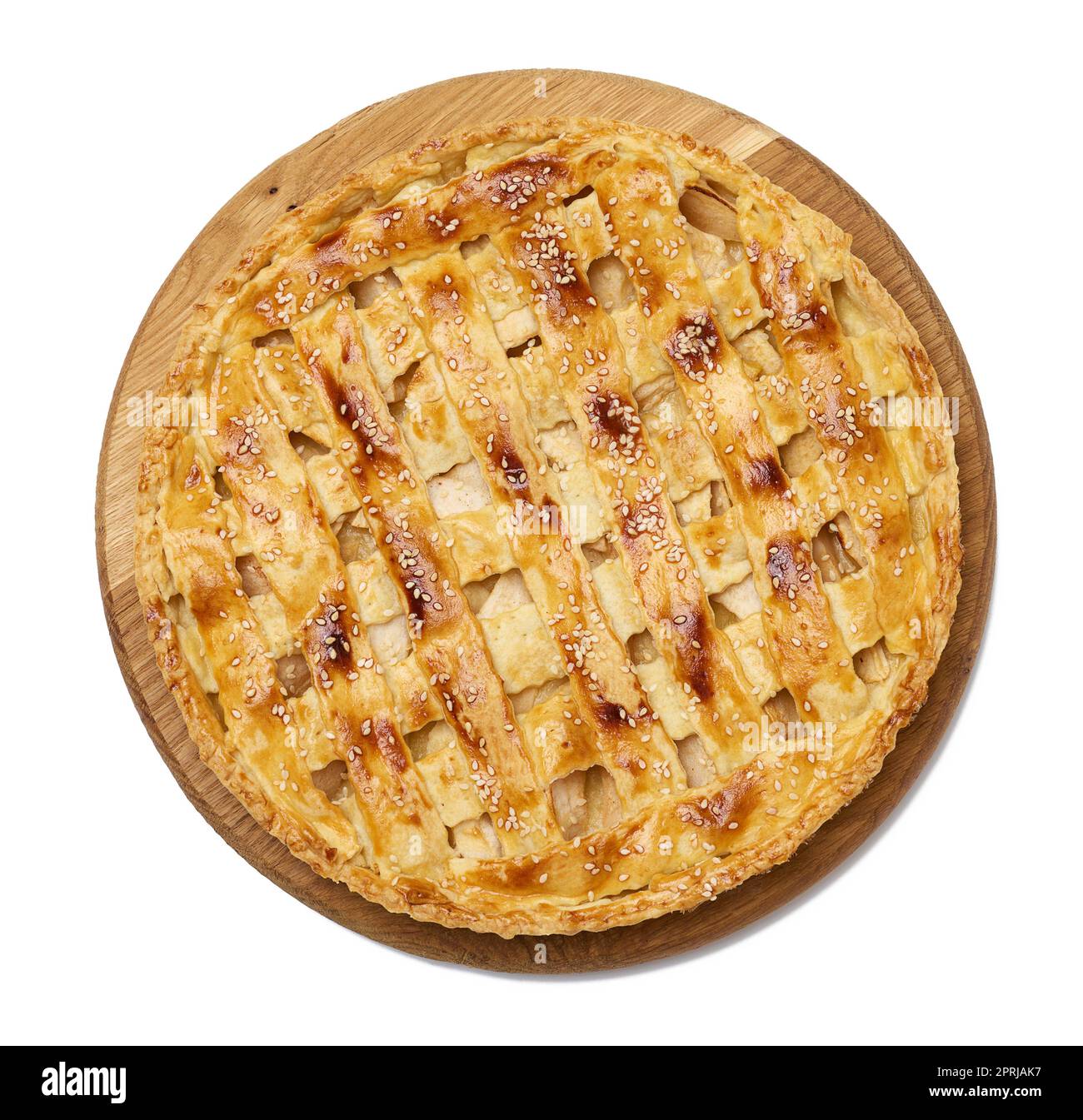 Apple pie on white wooden background hi-res stock photography and ...