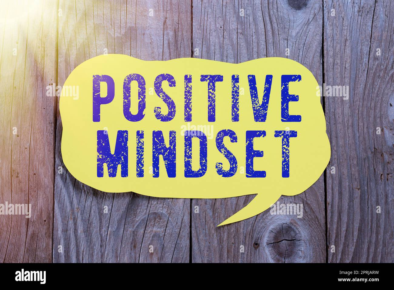 Writing displaying text Positive Mindsetmental and emotional attitude ...