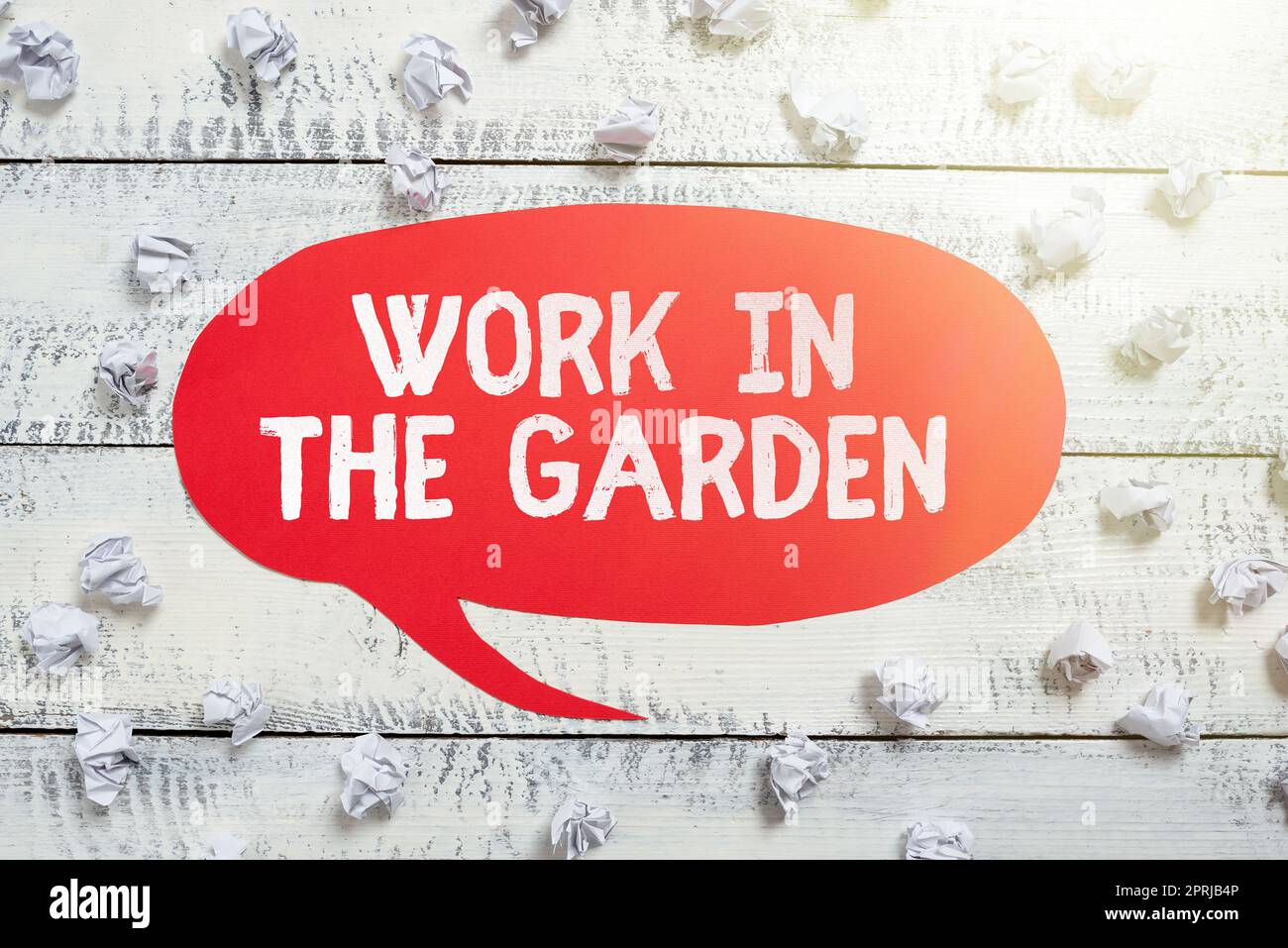 Conceptual caption Work In The GardenTending the Lawn Yard Plant ...