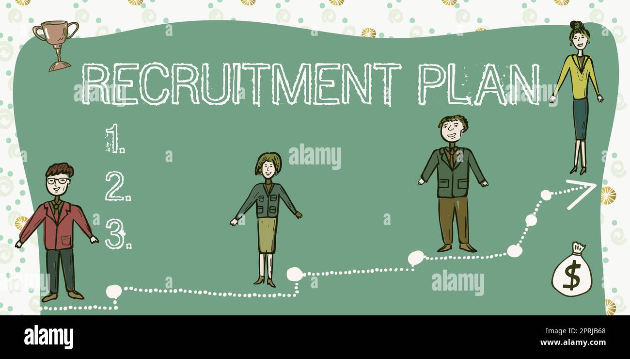 Text showing inspiration Recruitment Plansaving money in order to use ...