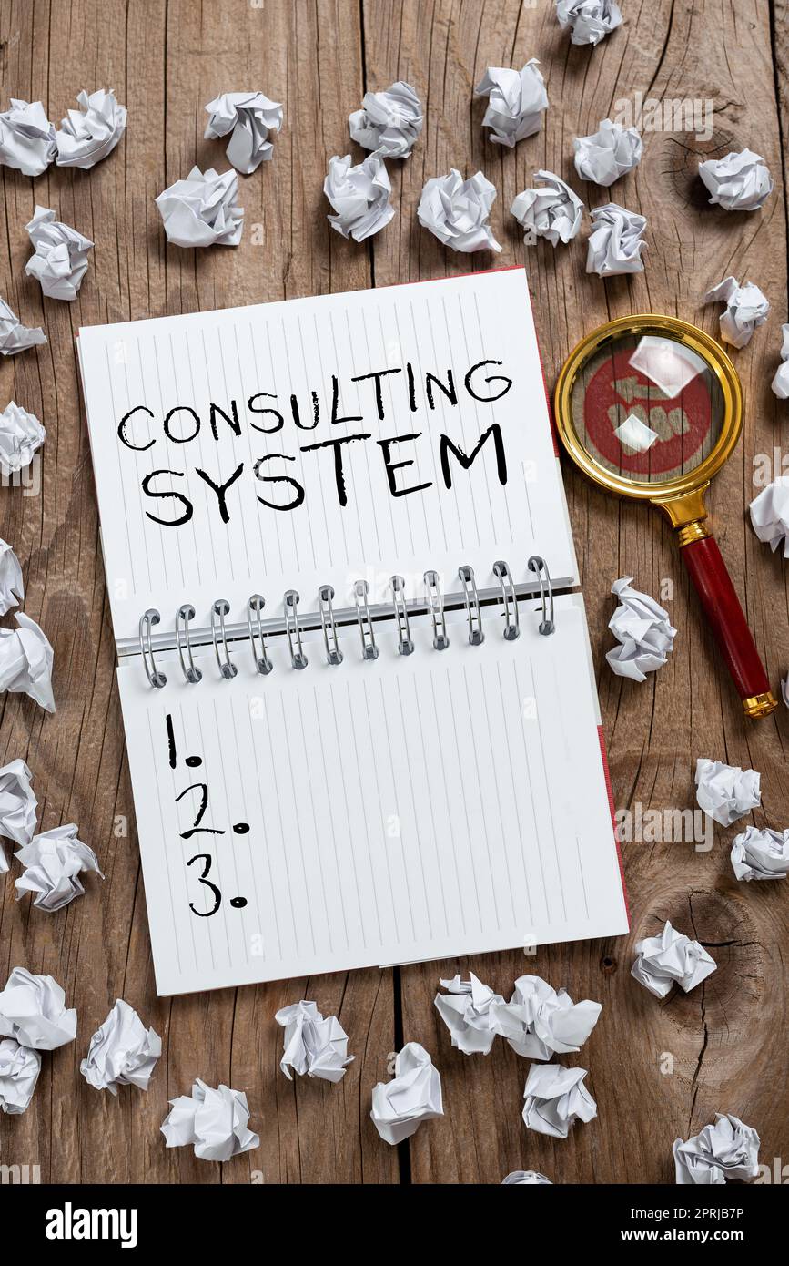 Text caption presenting Consulting SystemHelping firms improve process ...