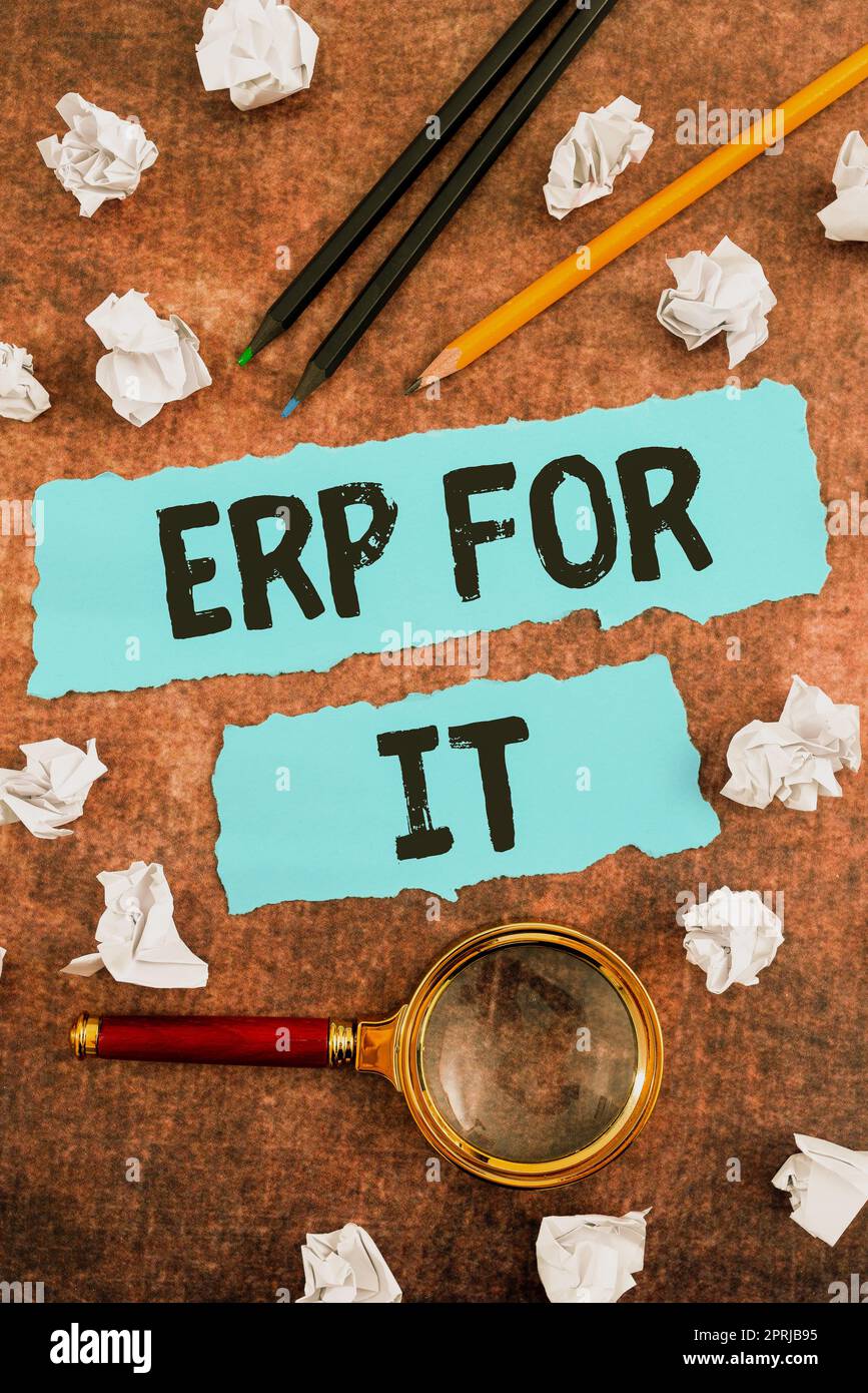 Inspiration showing sign Erp For It. Business overview Enterprise ...