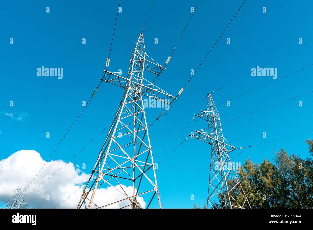 High voltage pylons. Concept for rising energy prices Stock Photo - Alamy