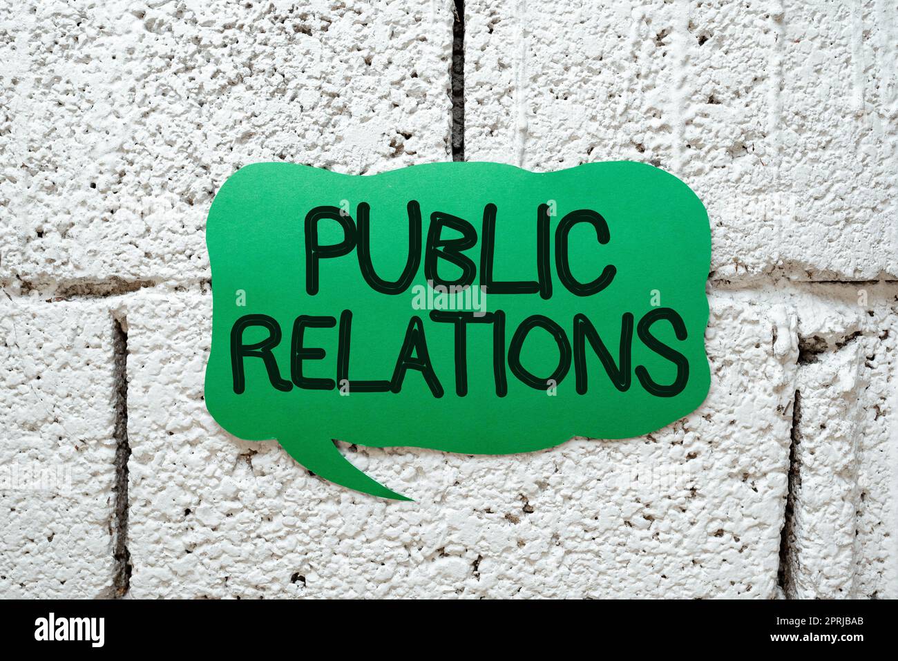 Text sign showing Public Relationspractice managing spread of ...
