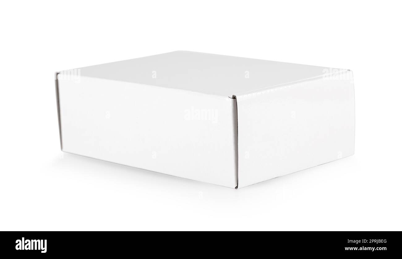 close up of a white box template on white background Stock Photo - Alamy