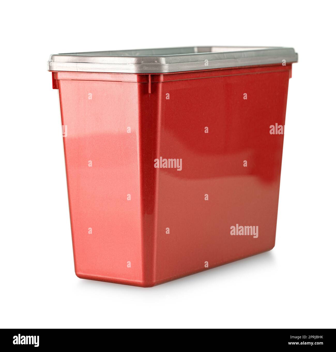 closed red plastic box on white background with clipping path Stock ...