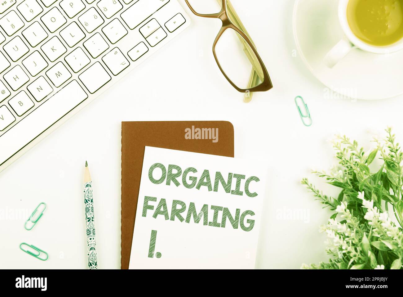 Writing displaying text Organic Farmingan integrated farming system ...