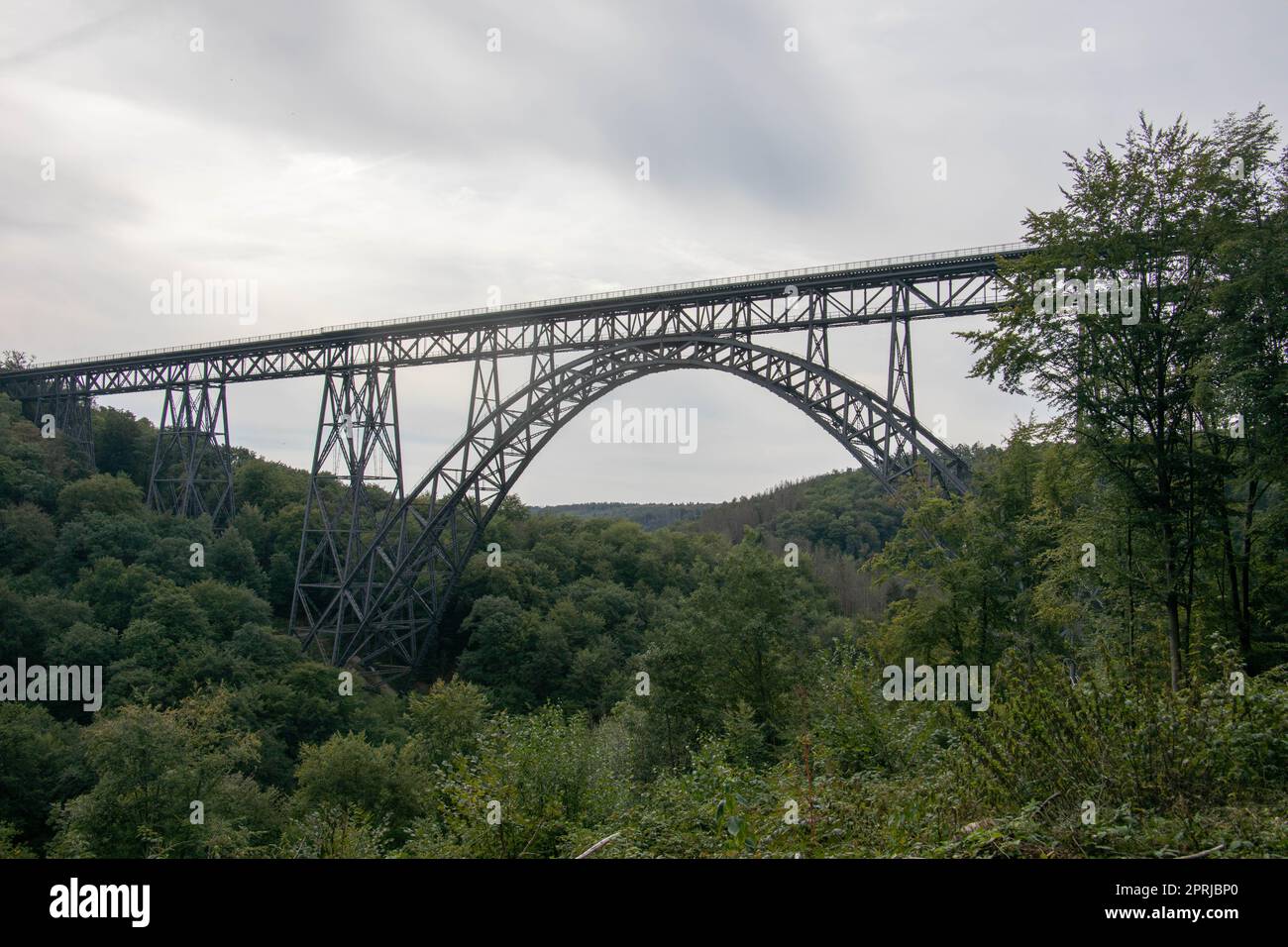 The high steel Müngstener Railroad Bridge in Solingen as a World ...