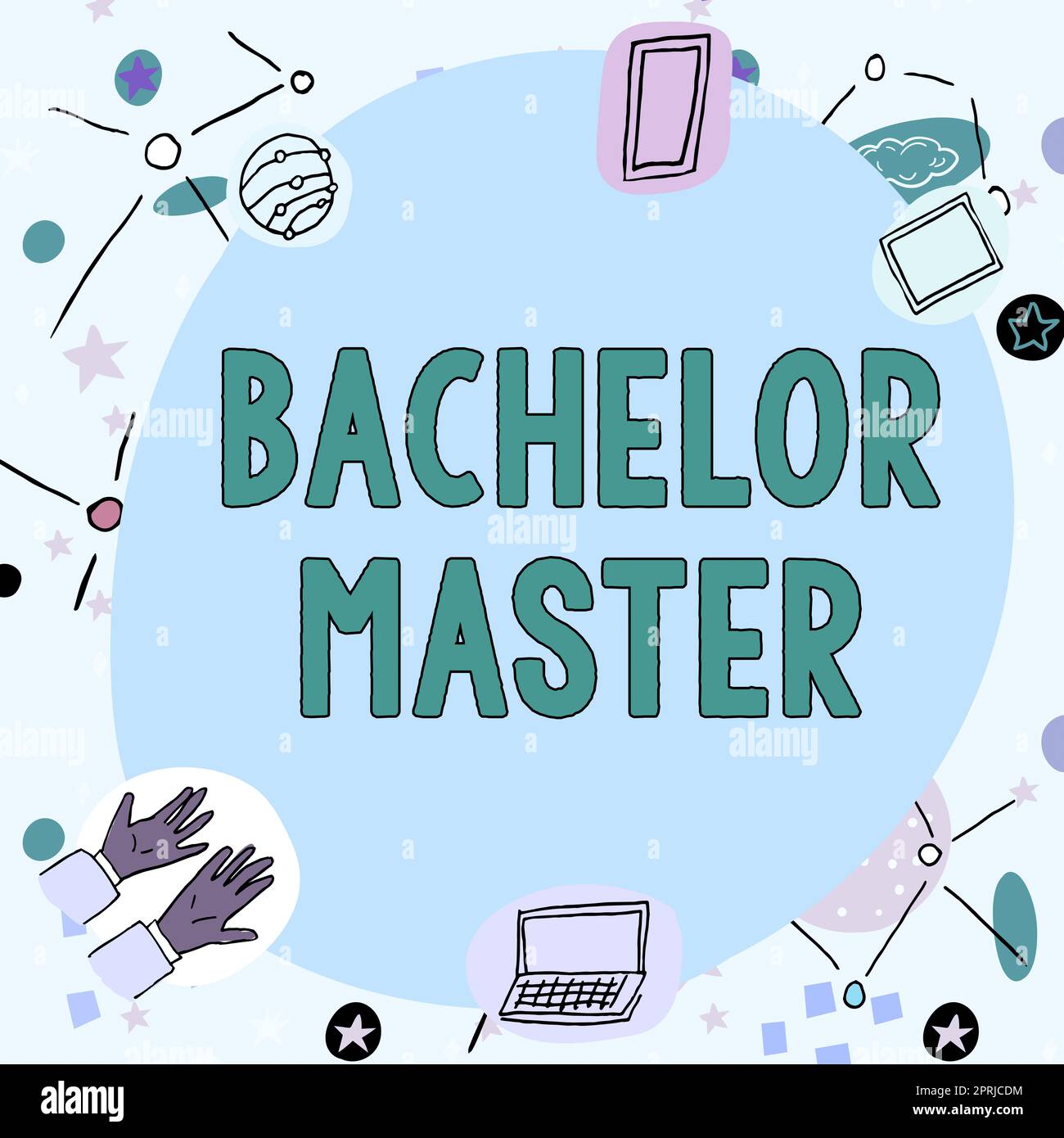 Text sign showing Bachelor MasterAn advanced degree completed after ...