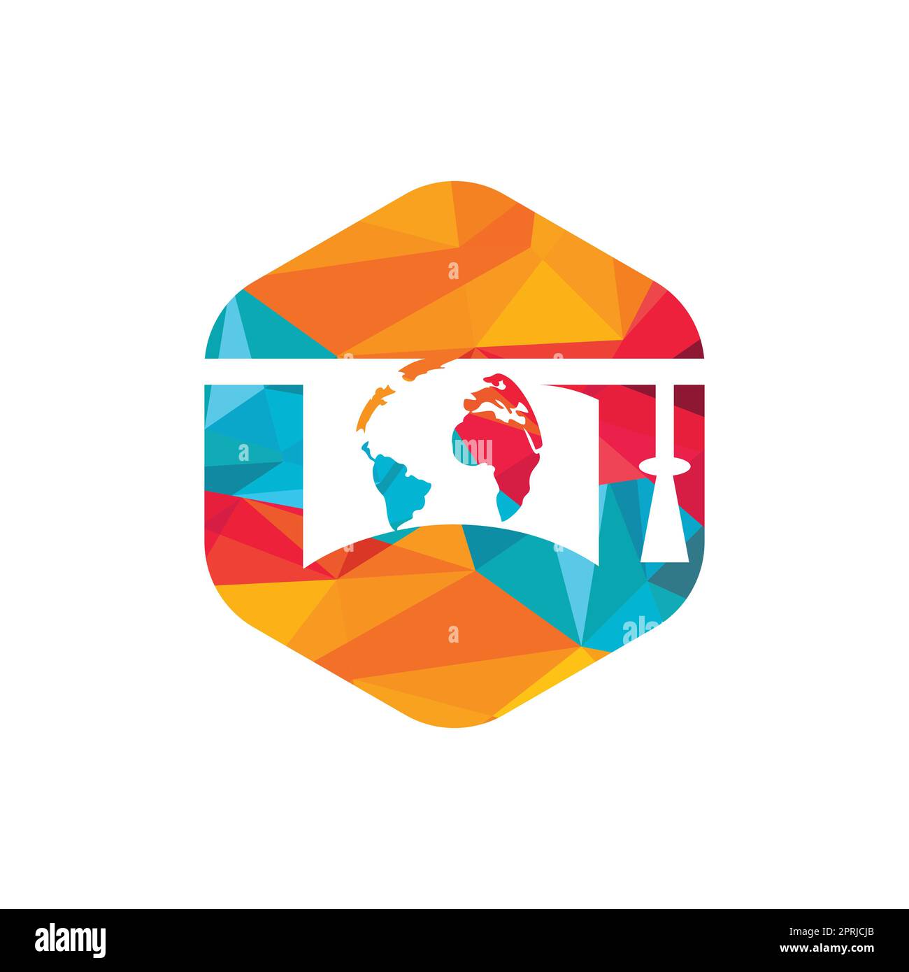 World education vector logo design. Globe with gradation cap and icon ...