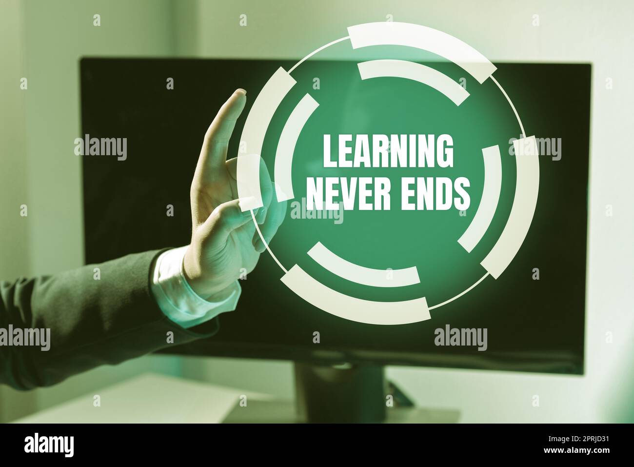 Conceptual display Learning Never Ends, Word Written on Life Long ...