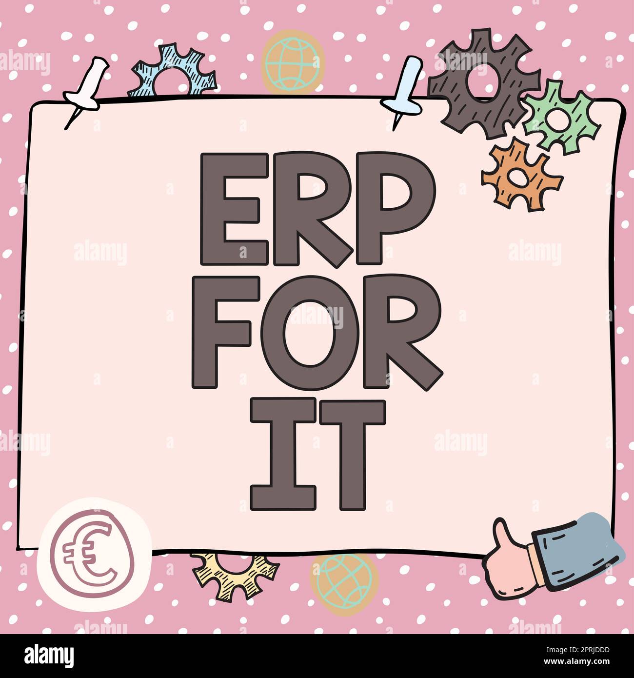 Writing displaying text Erp For It. Business concept Enterprise ...