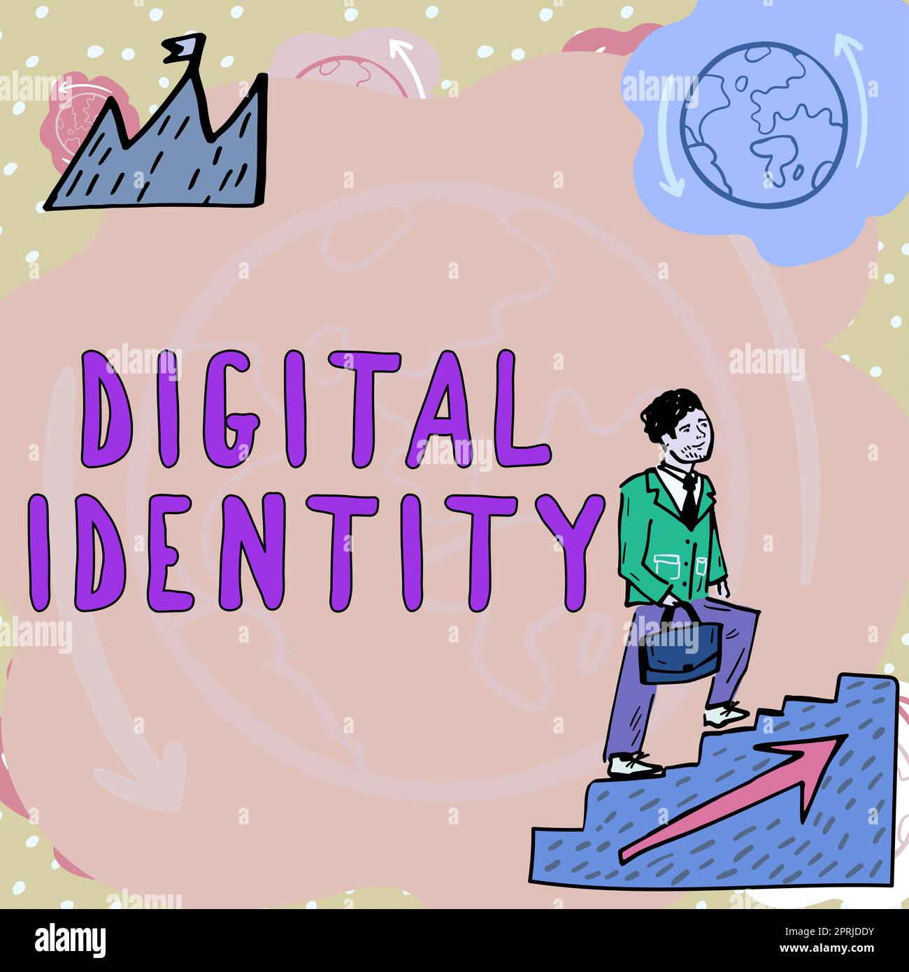 Writing displaying text Digital Identityinformation on entity used by ...