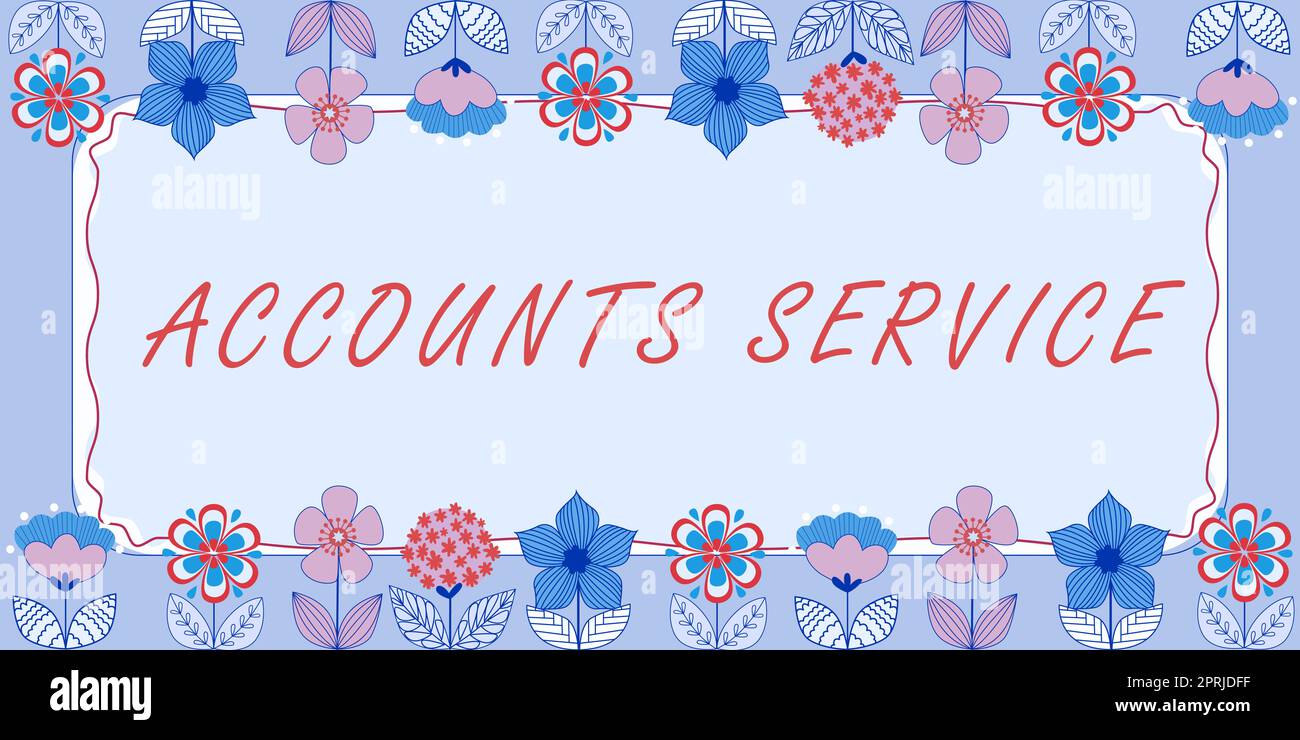 Sign displaying Accounts Serviceaccessing list of user profiles and ...