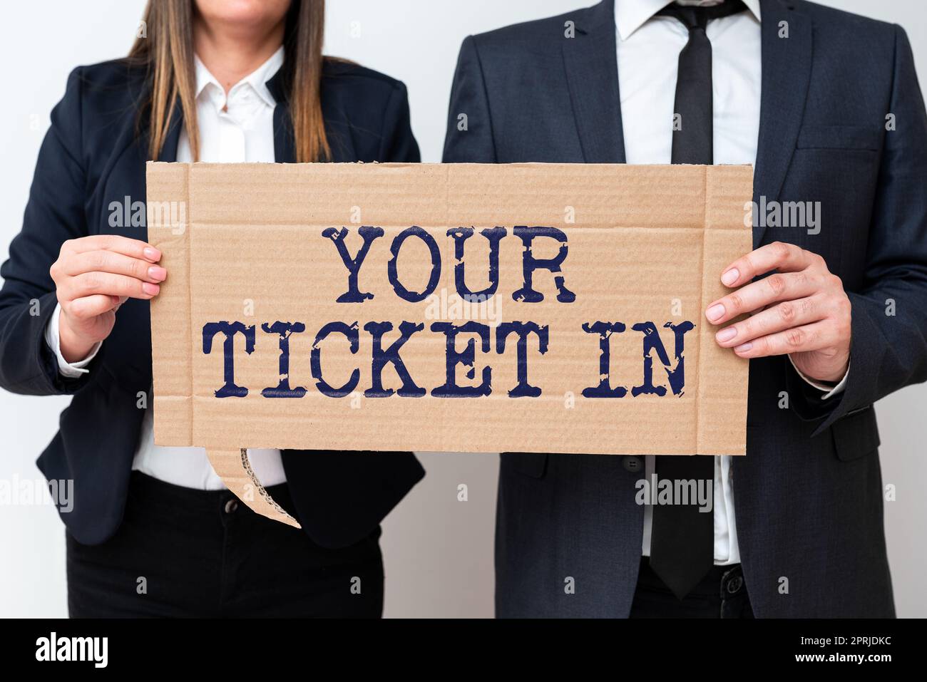 Conceptual display Your Ticket In piece of paper that prove you paid ...