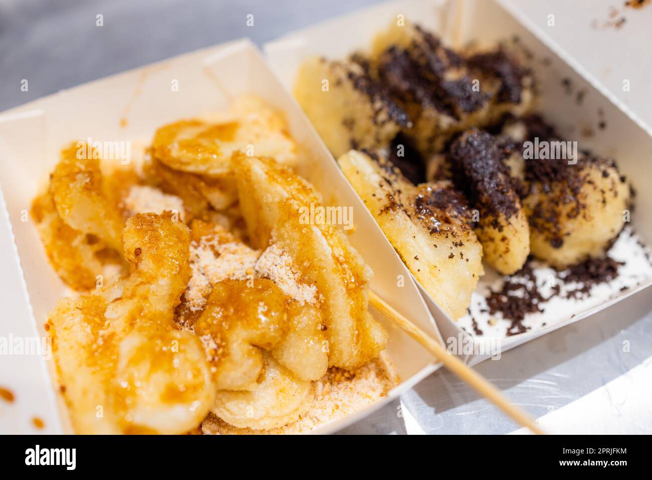 Taiwanese fired mochi snack in box Stock Photo - Alamy