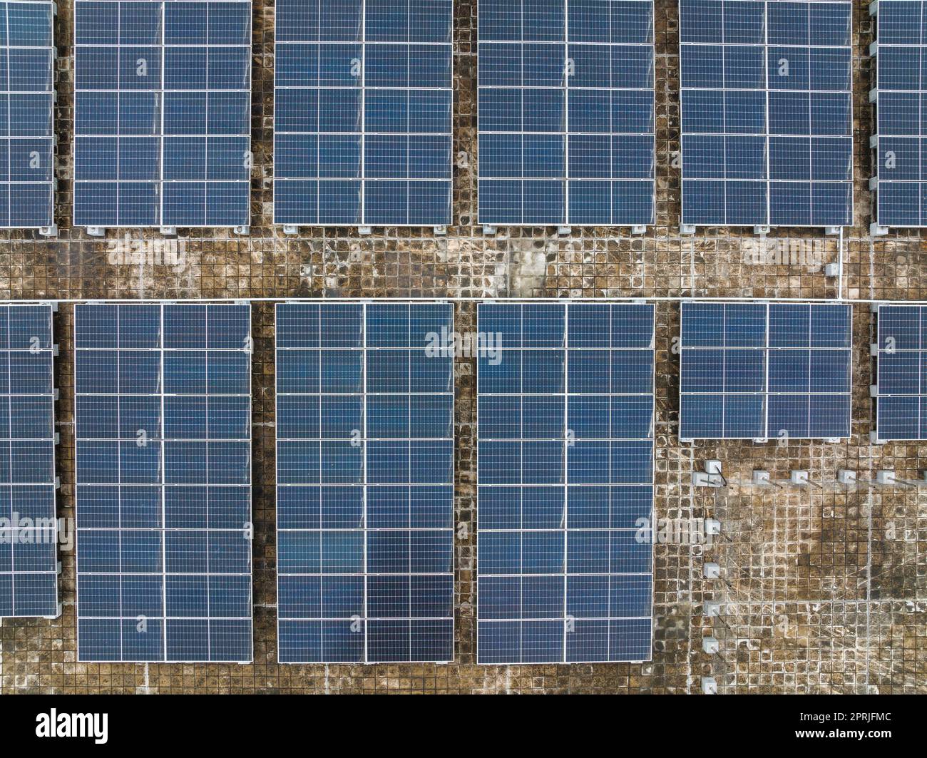 Top view of solar panel on roof top building Stock Photo - Alamy