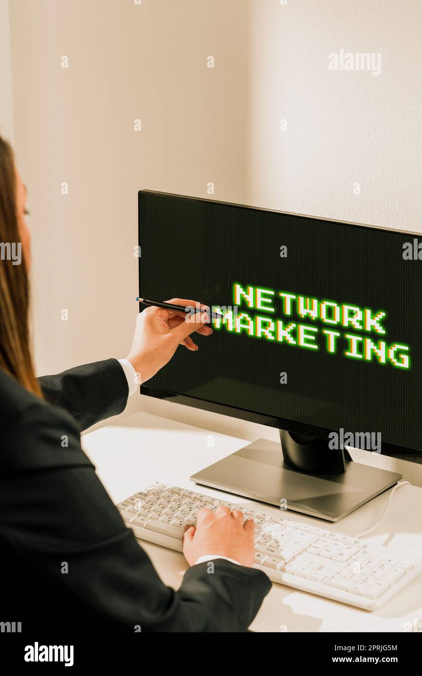 Text caption presenting Network MarketingPyramid Selling Multi level of ...