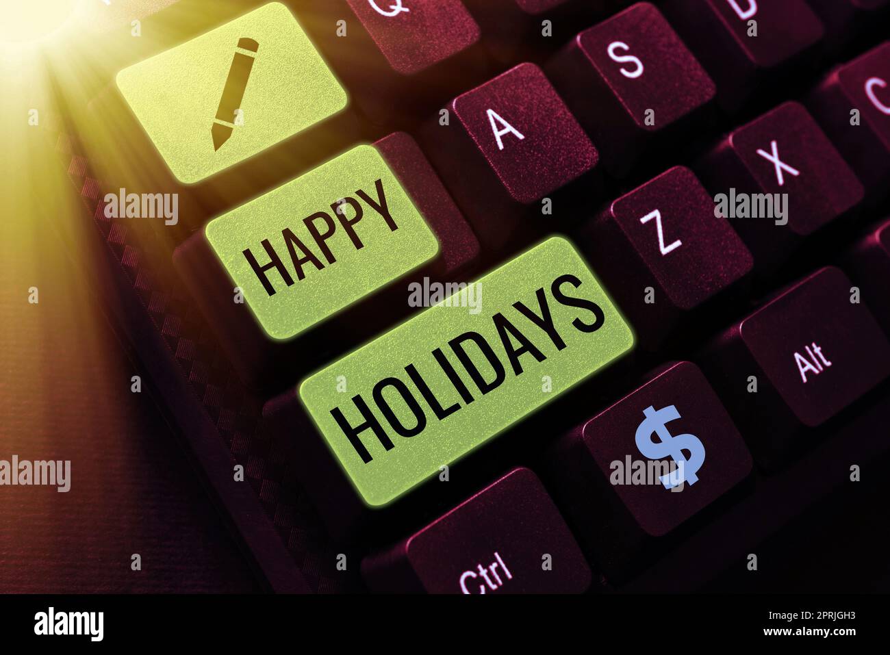 Sign displaying Happy Holidays, Business approach greeting used to ...