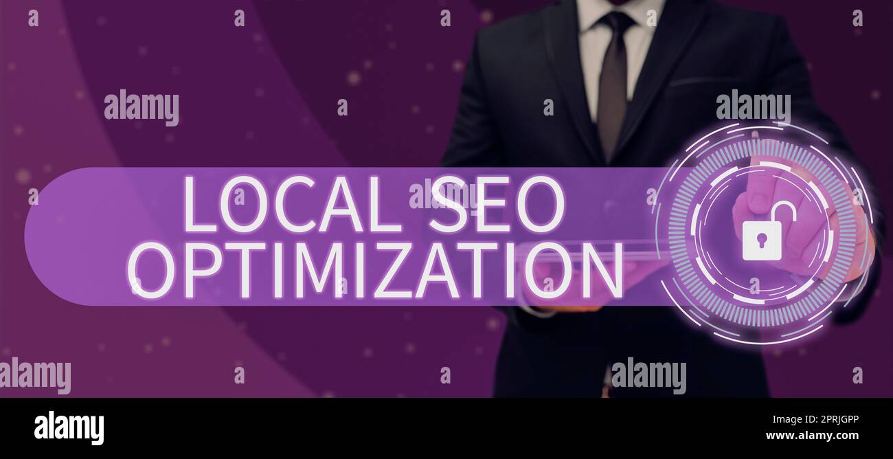 Conceptual display Local Seo Optimization, Business showcase increase ...