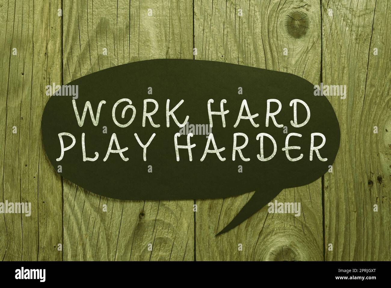 Hand writing sign Work Hard Play Harder, Concept meaning a Balance Life ...
