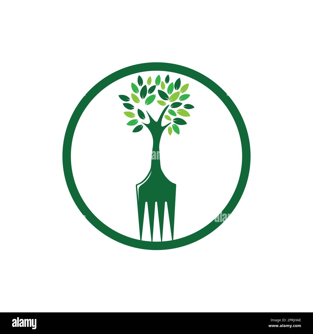 Fork tree vector logo design. Restaurant and farming logo concept Stock ...