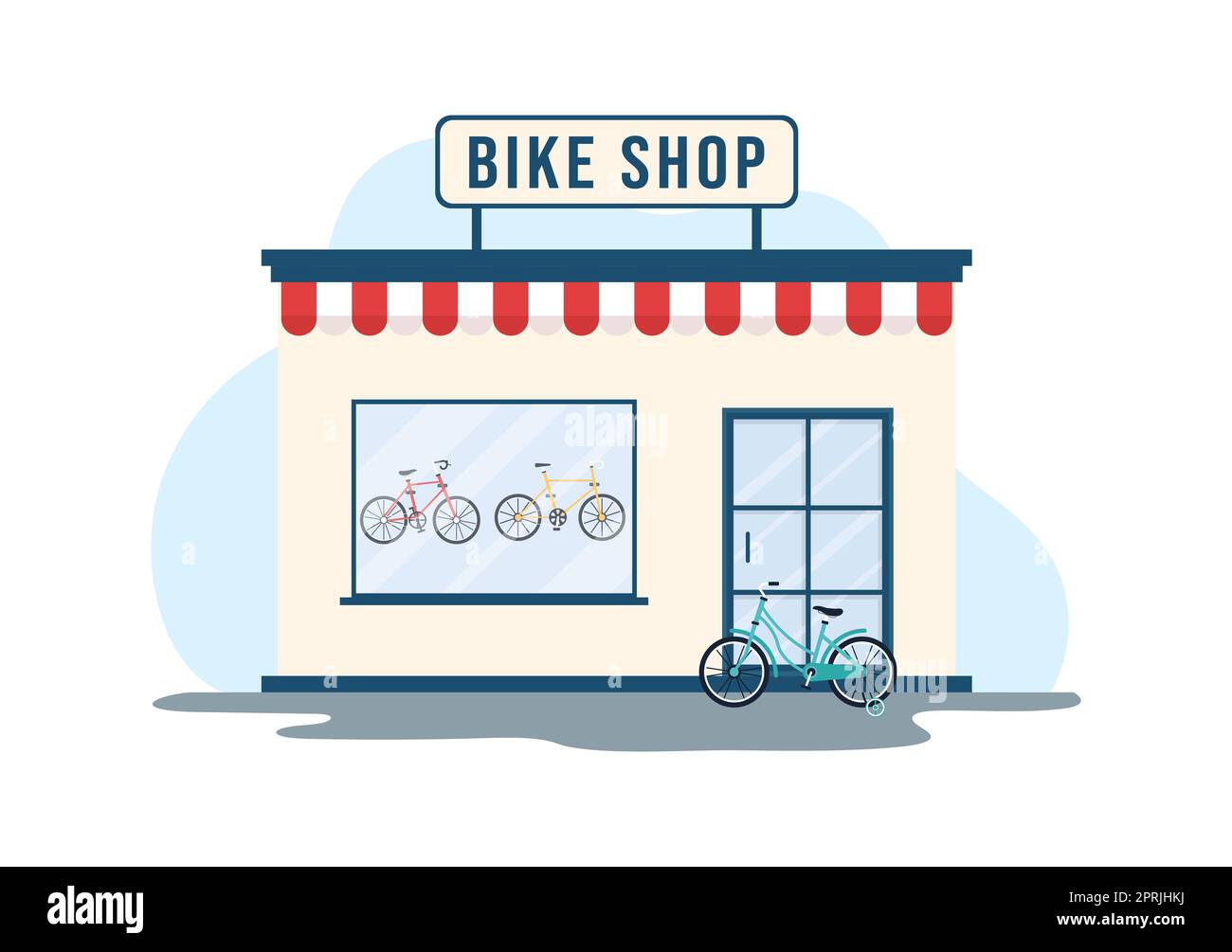 Bike Shop with Shoppers People Choosing Cycles, Accessories or Gear ...