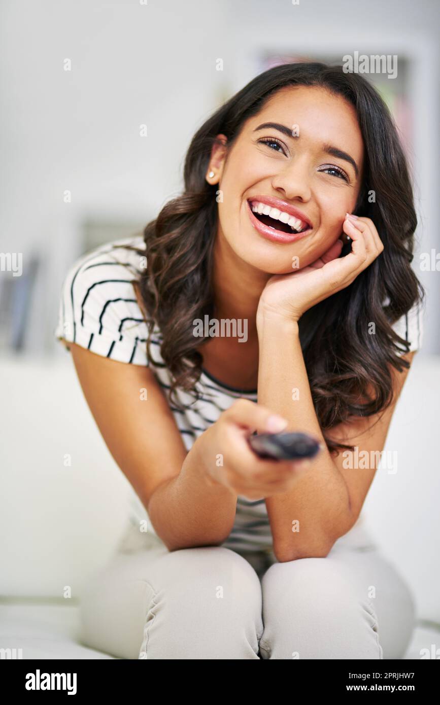 Person watching tv show hi-res stock photography and images - Alamy