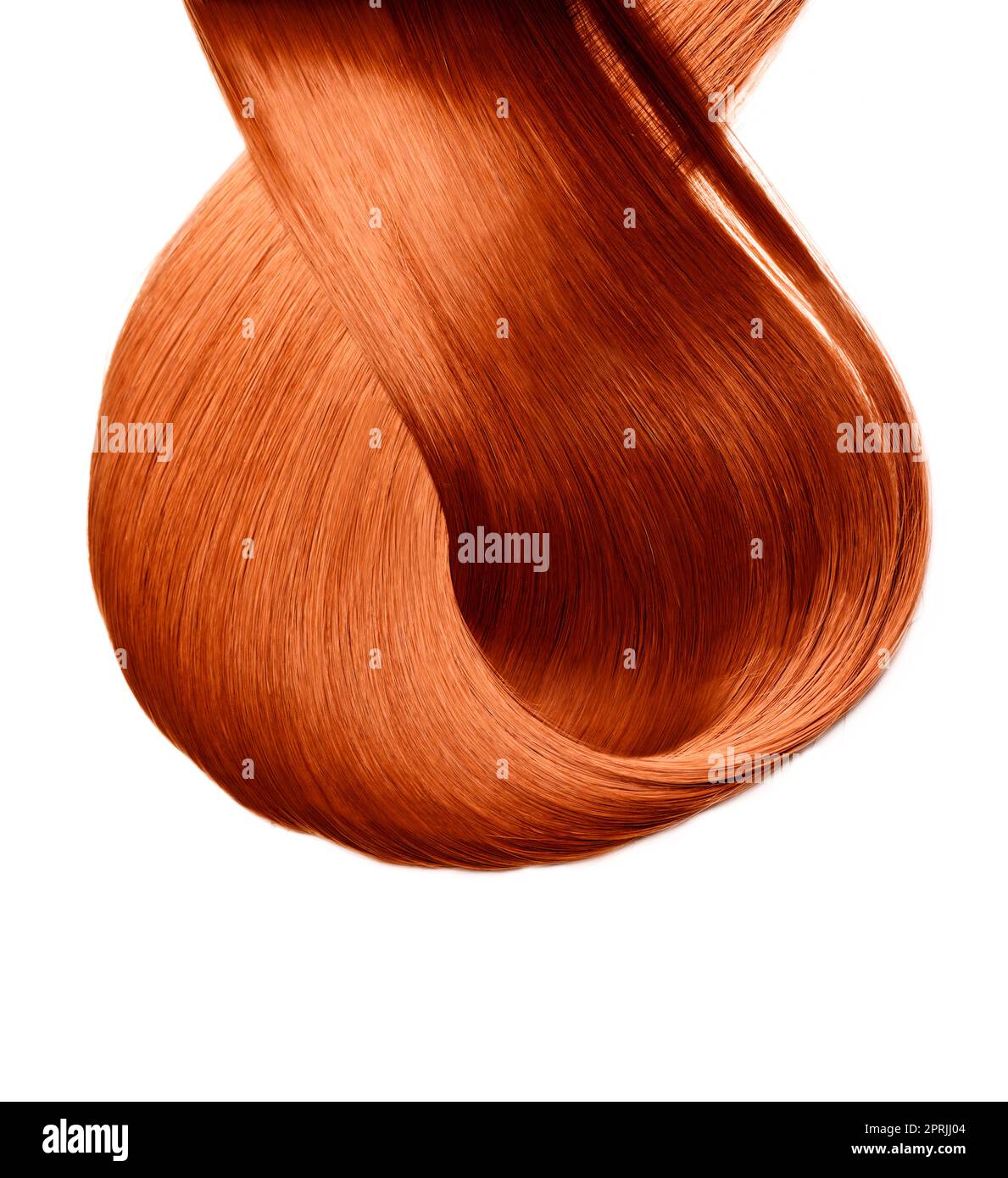 Red dyed hair lock sample isolated over white background Stock Photo ...