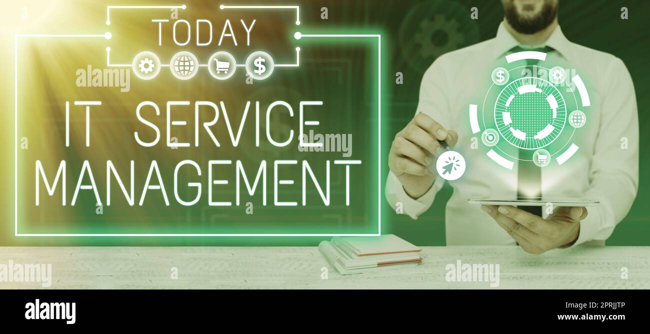 Conceptual caption It Service Management, Business concept Activity ...