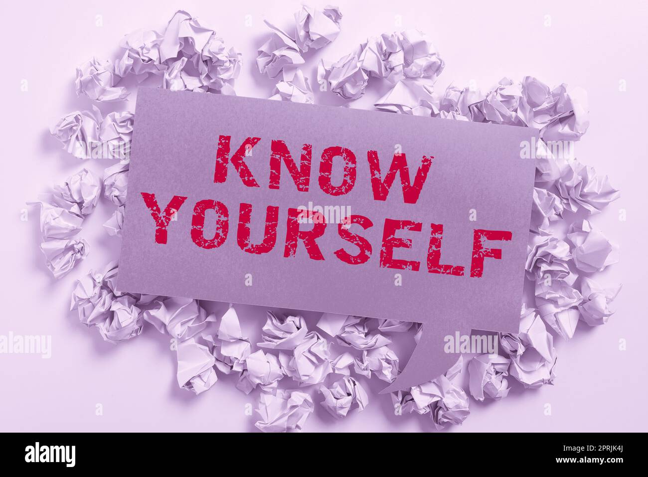 Text caption presenting Know Yourself, Word for Find You Understanding ...