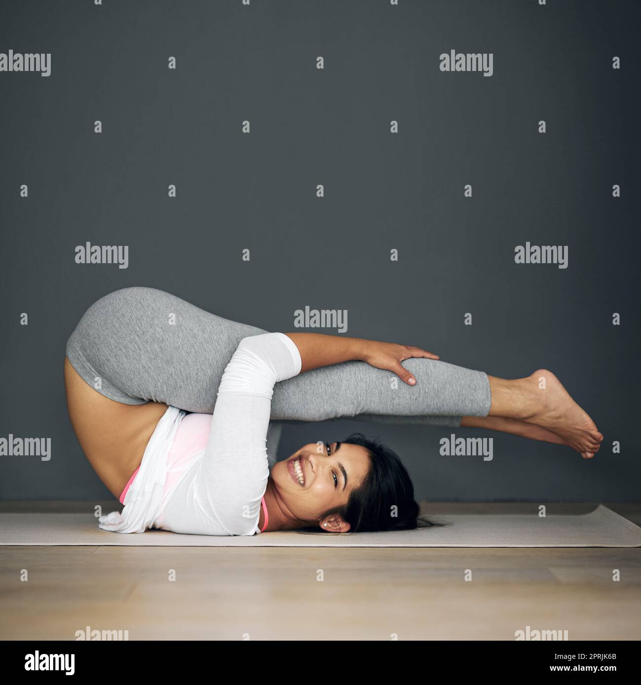 Female yoga young zen floor hi-res stock photography and images - Alamy