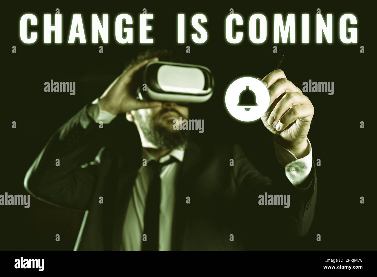 Hand writing sign Change Is Comingtelling someone that future going to ...