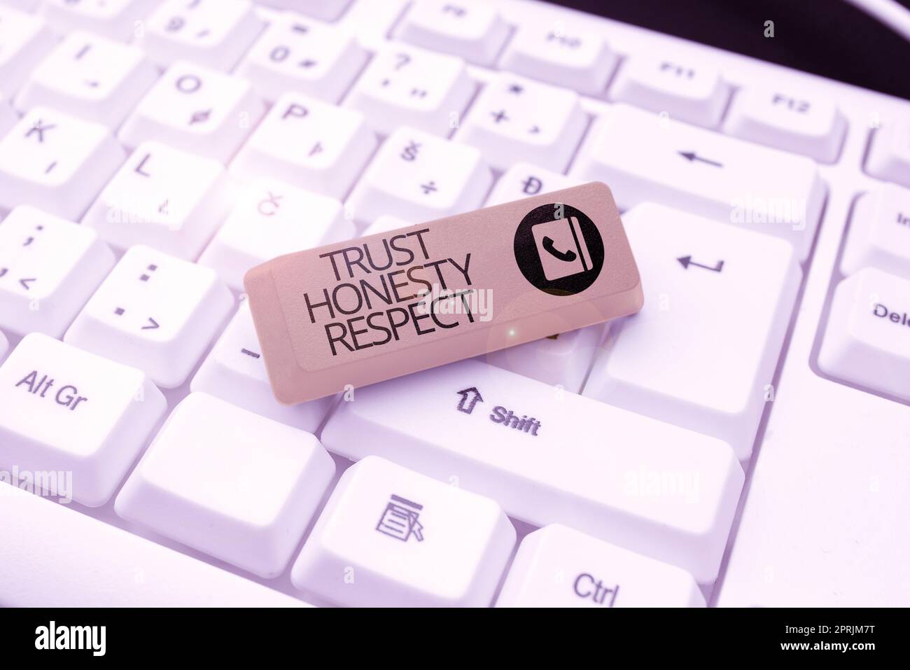 Text showing inspiration Trust Honesty Respect, Conceptual photo ...