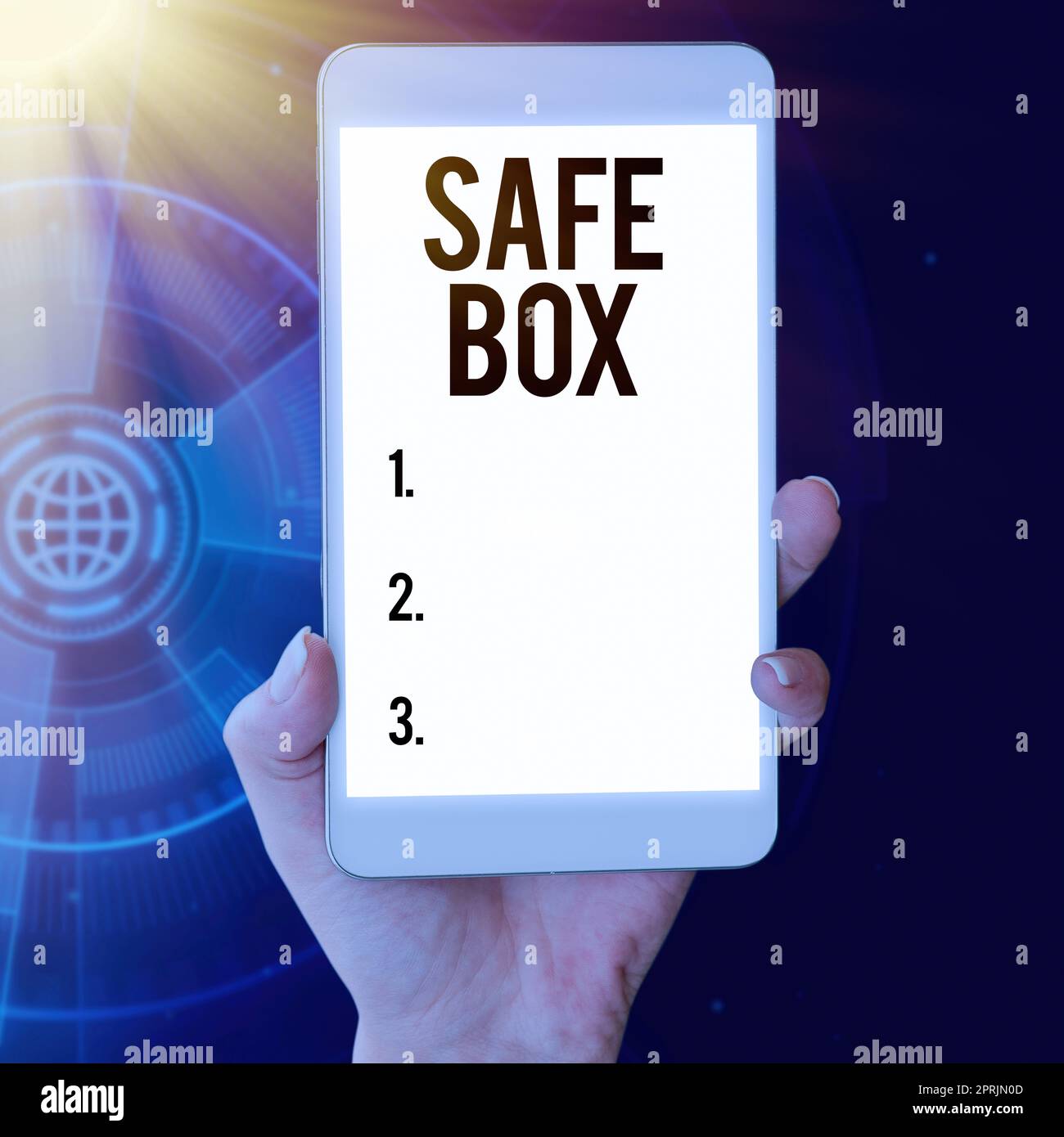 Writing displaying text Safe Box, Internet Concept A small structure ...