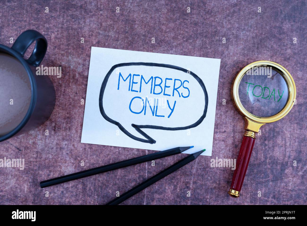 Conceptual display Members Only, Word for Limited to an individual ...