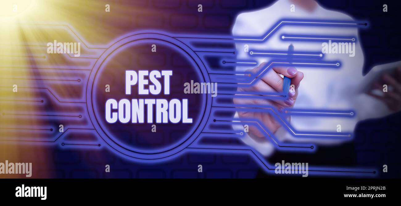 Conceptual caption Pest Control, Business idea Killing destructive ...