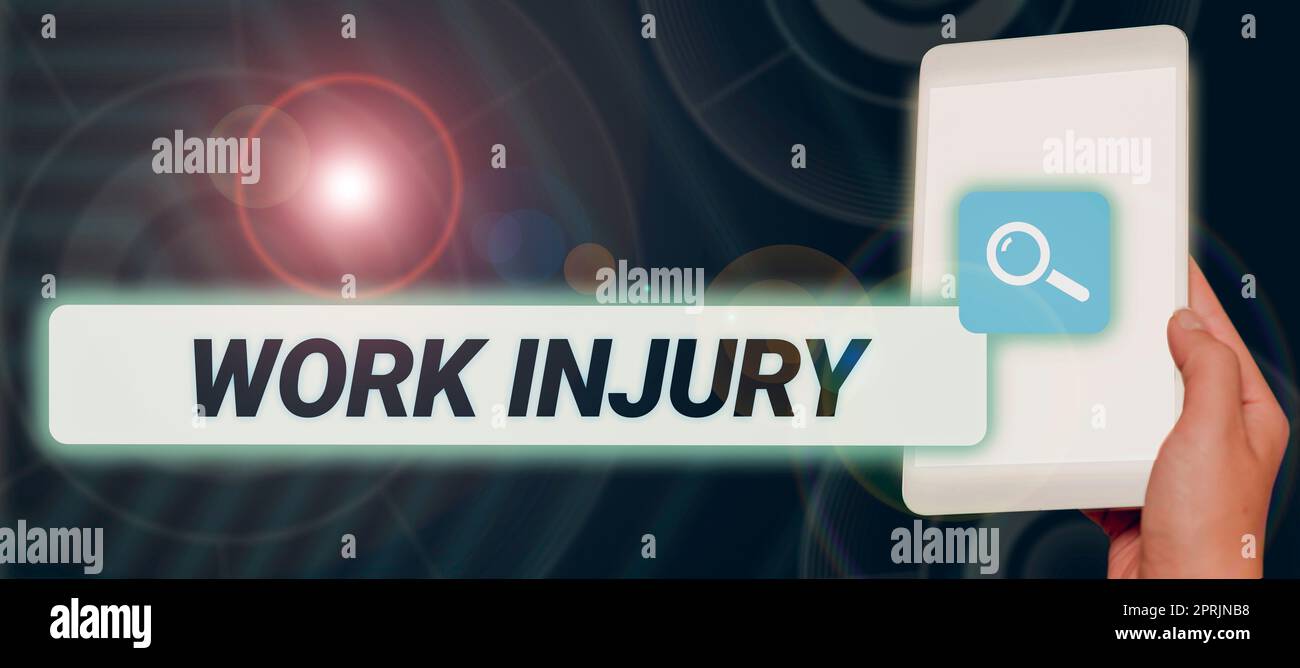 Handwriting text Work Injury, Business approach Accident in job Danger ...