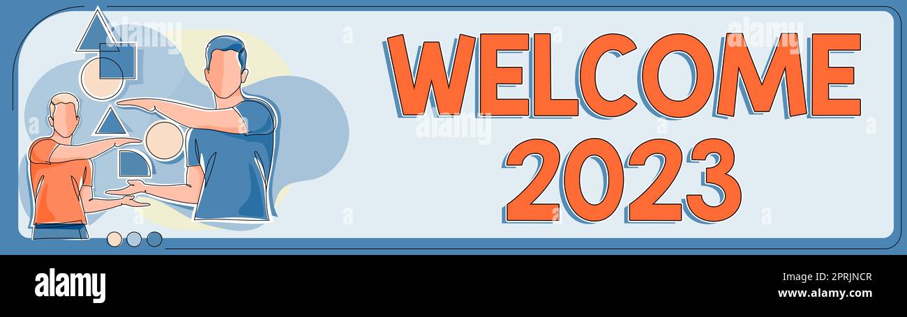 Text showing inspiration Welcome 2023, Word for New Year Celebration ...
